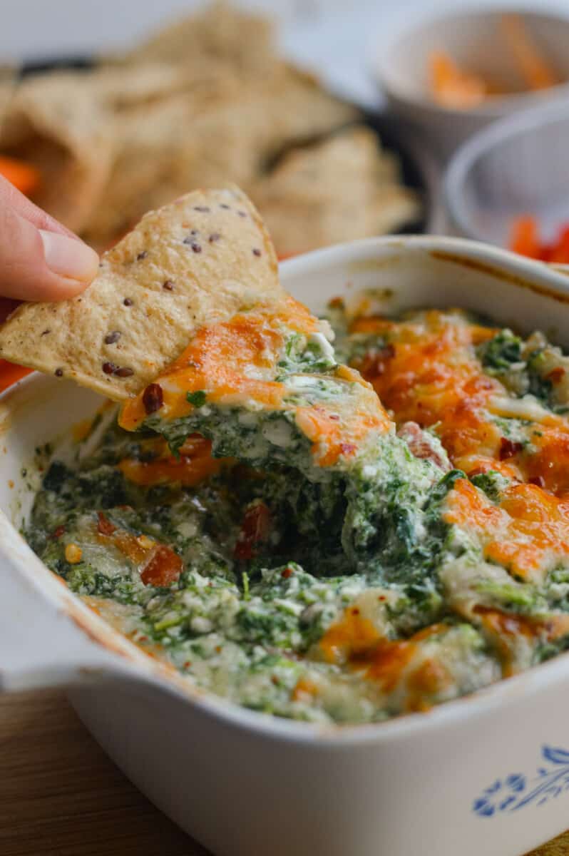 Air Fryer Spinach Cottage Cheese Dip - Simplify Recipe